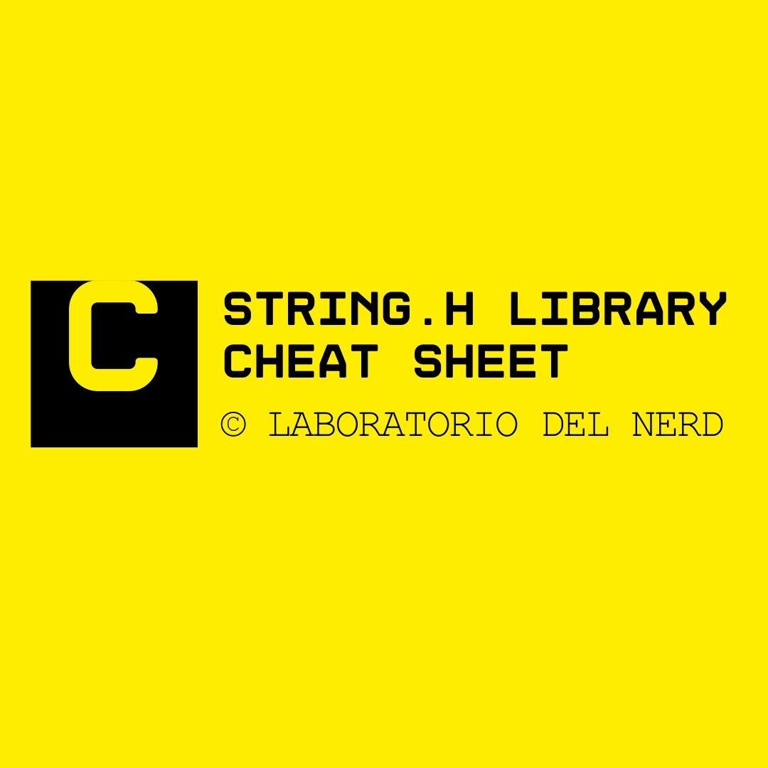 STRING.H Cheat Sheet ENG - Etsy