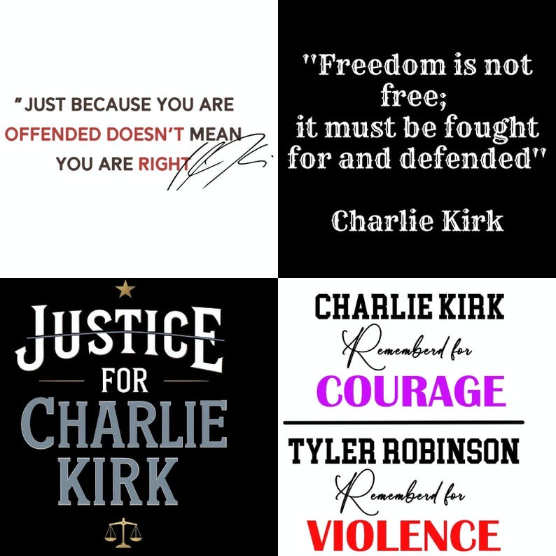 Charlie Kirk Freedom PNG SVG Bundle: Activist Tribute Design (digital ...