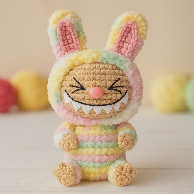 Labubu Dolls Rainbow Plushie - Etsy