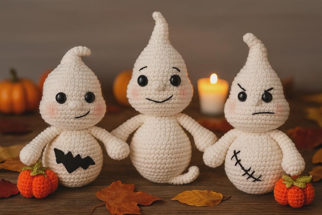 Ghost Amigurumi Crochet Pattern PDF | Cute Halloween Plushie | Spooky ...