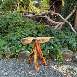 Natural Wood Side Table Rustic Home Furnishings Sustainably Handcrafted ...