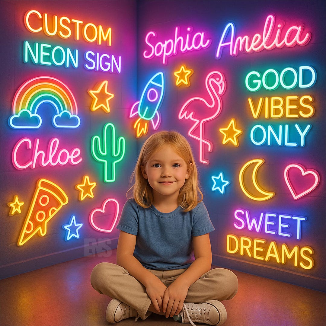 Custom Neon Sign for Kids: Kids Room Decor, Personalized Gifts for Kids ...