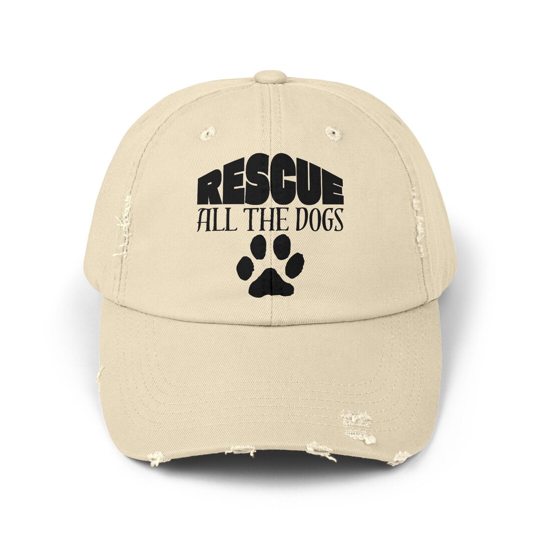 Rescue Paw Cap | Distressed Baseball Hat, Animal Rescue Design - Etsy