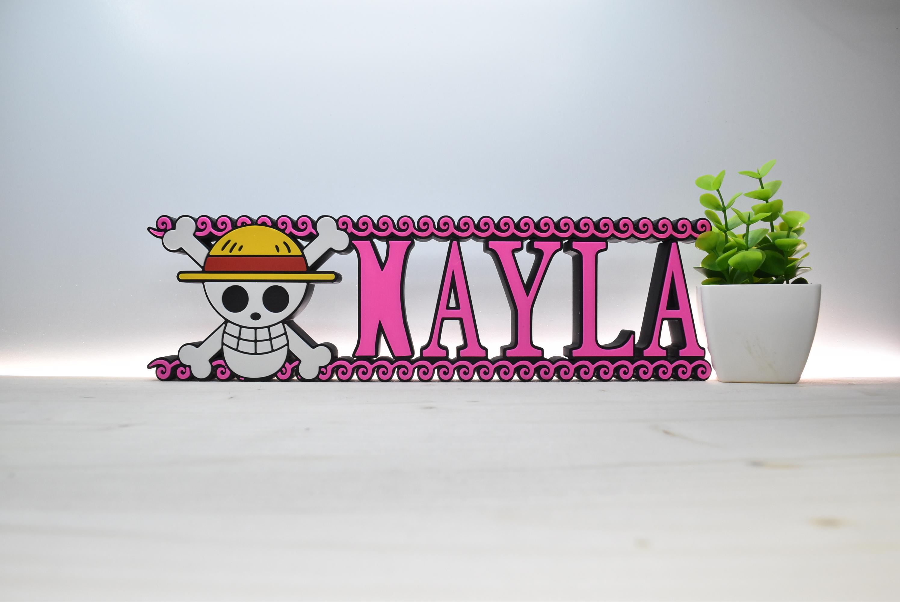 Personalized Pirate One Piece Crew Anime Sign | Custom Nameplate | Desk ...