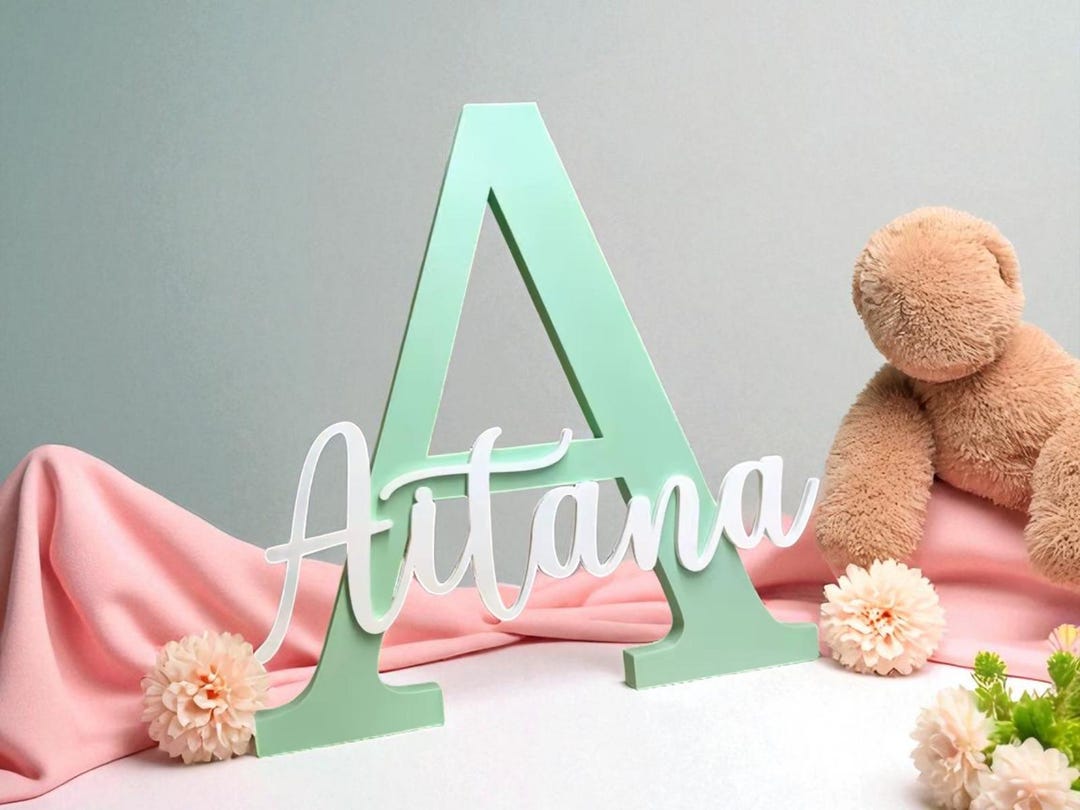 Personalized Name Letter Sign: 3D Printed Kids Room Decor - Etsy
