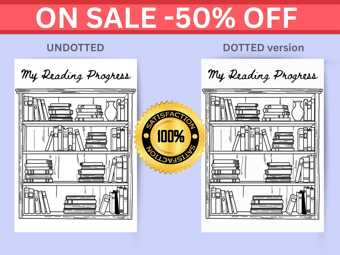 Bookshelf Reading Tracker Printable | Reading Challenge Log | A4 A5 ...