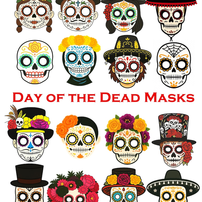 Sugar Skull Masks - Etsy