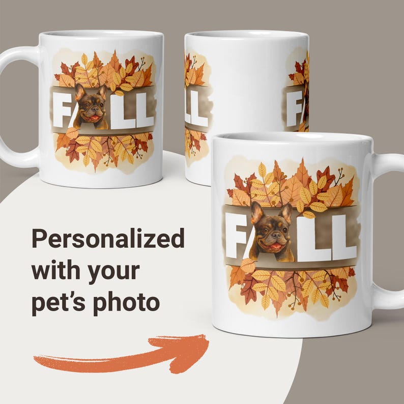 Custom Cat Mug From Photo – Autumn Watercolor Portrait Gift - Etsy