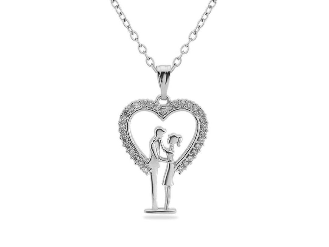 Steel Lover Couple Necklace 45cm (silver Color) - Etsy