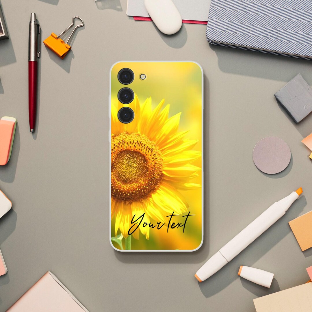 Sunflower Samsung Case | Glossy Print, Wireless Charge Flexi Case. - Etsy