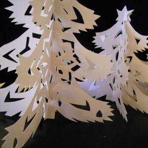 3 Papercut Trees Winter Scherenschnitte Trees 3 Paper Sculpture Fun ...