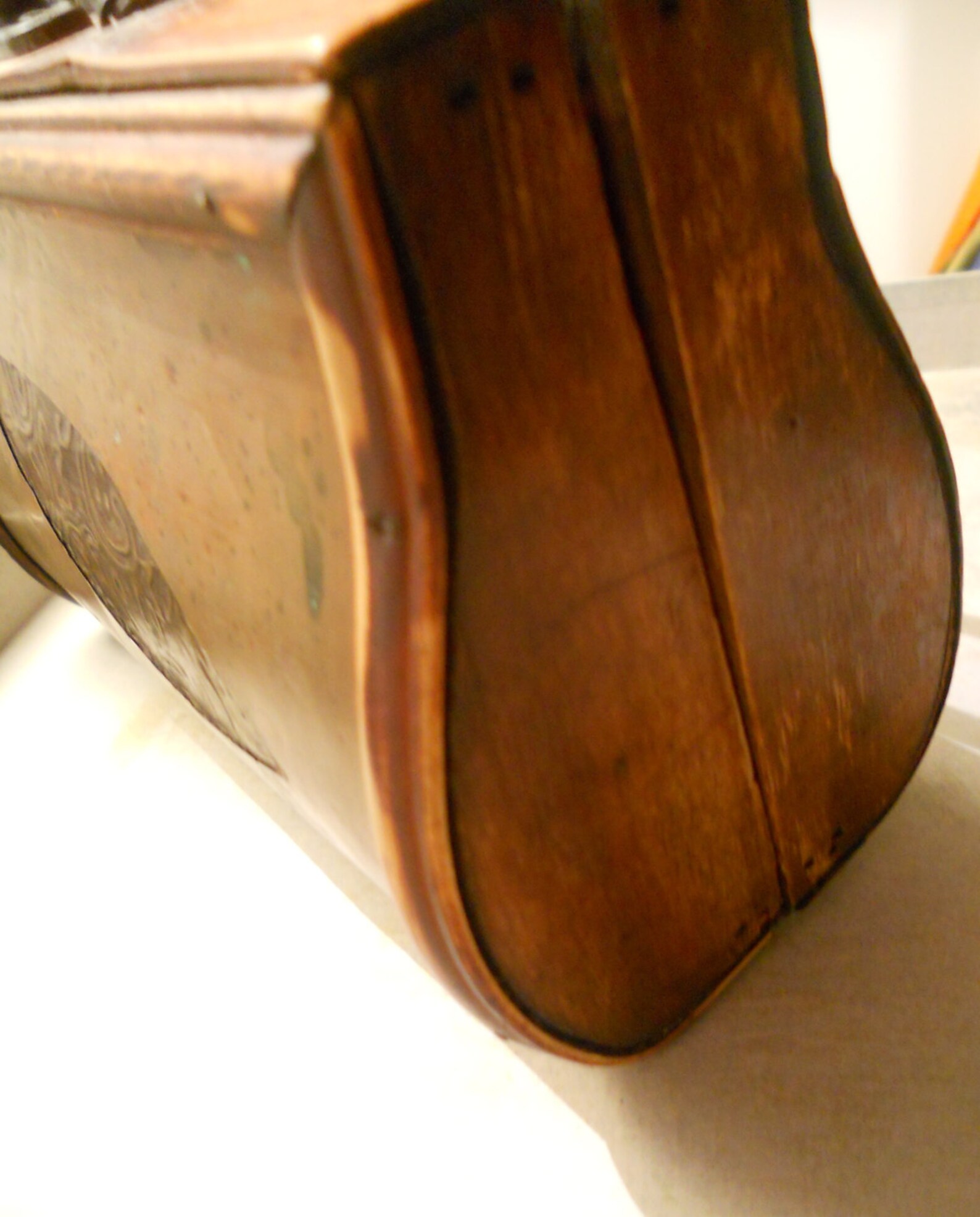 Vintage Wood Purse With Embossed Metal Panels Made of Tobocco Wood With ...