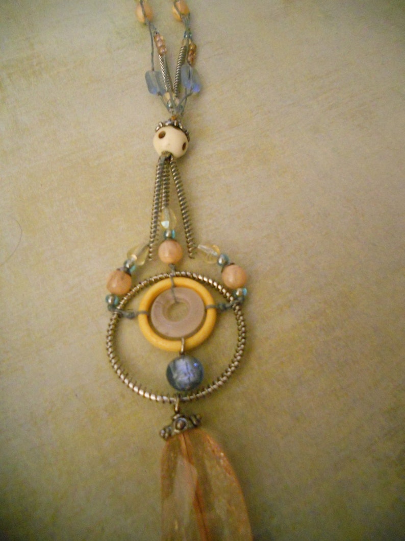 Treska Multi Material Unique Necklace a Bit of Everything in This One ...