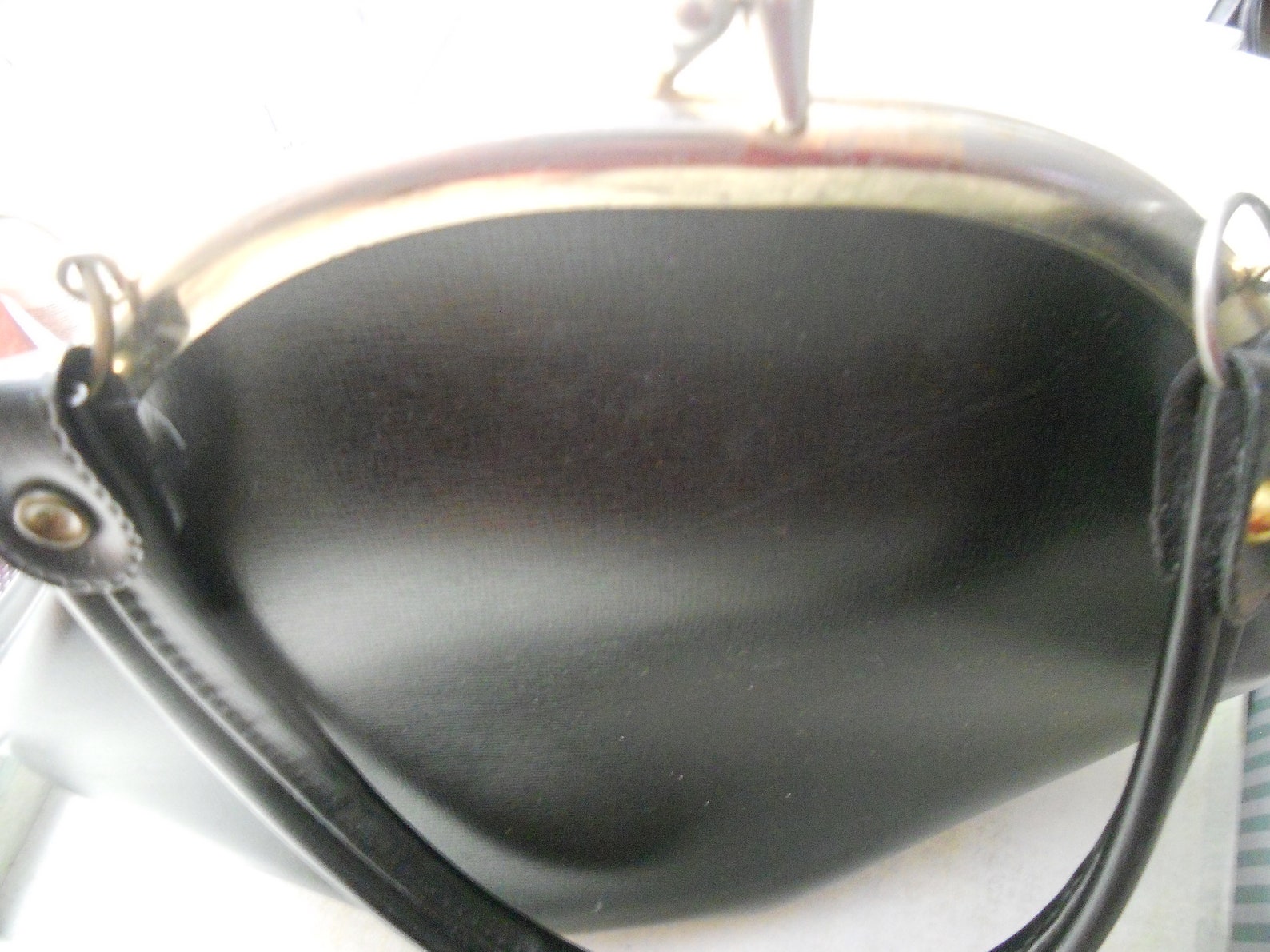 1940 Black Purse Snap Closure With Gathered Bottom ~ Perfect Vintage ...