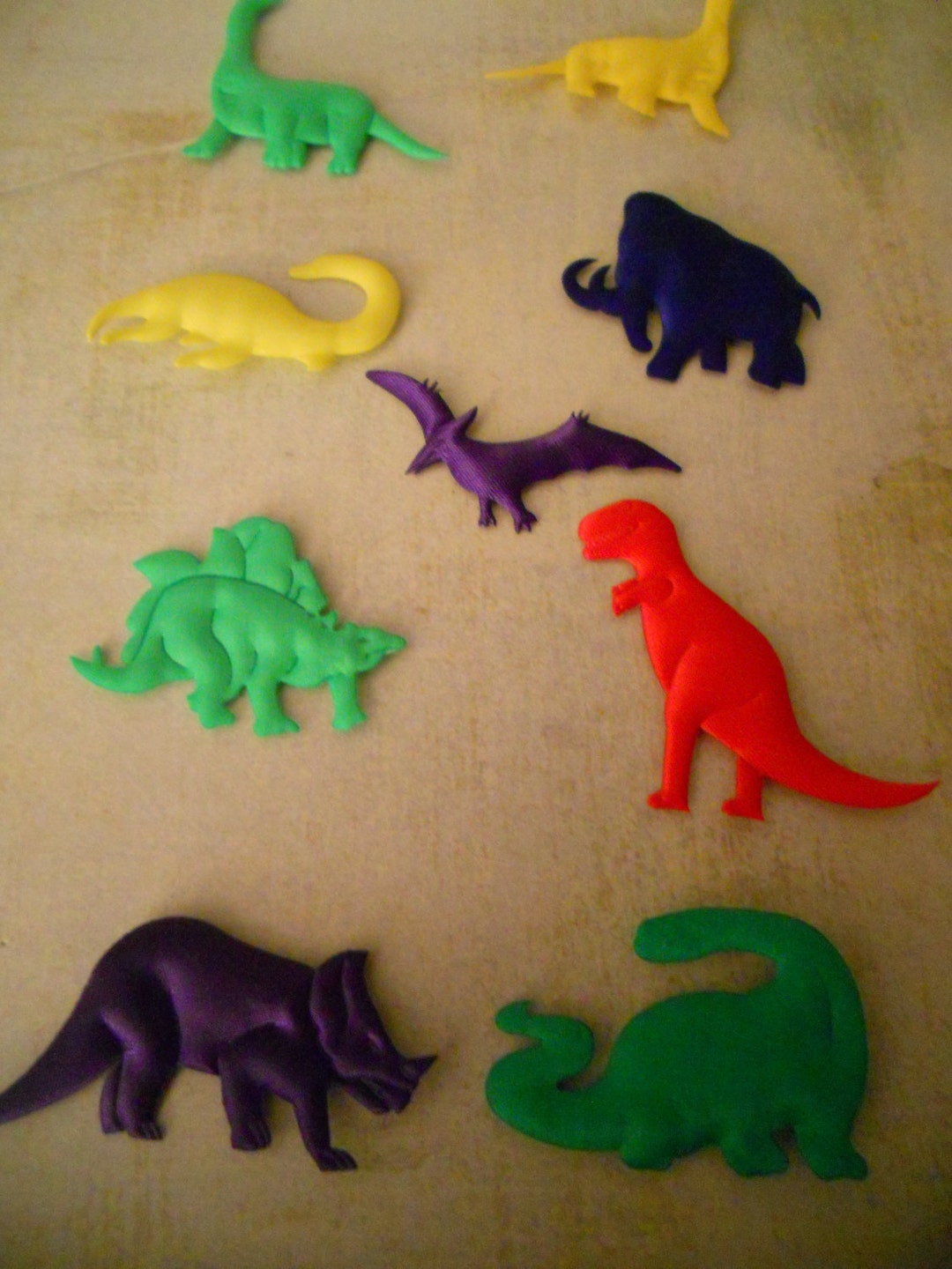 Dinosaur Colorful Fabric Puffs ~ 50 Toy or Craft Supply for Learning ...