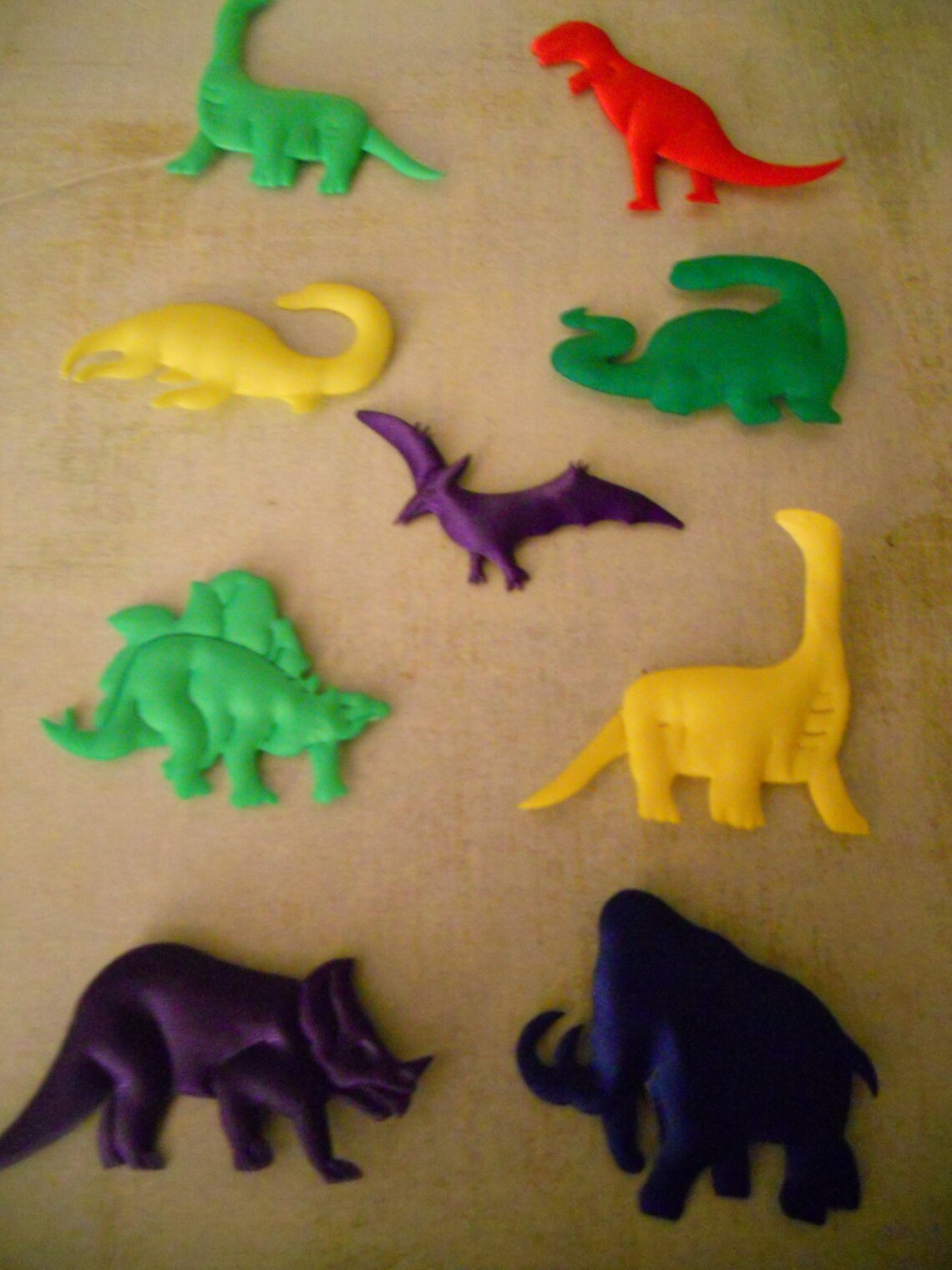 Dinosaur Colorful Fabric Puffs 50 Toy or Craft Supply for Learning Tool ...