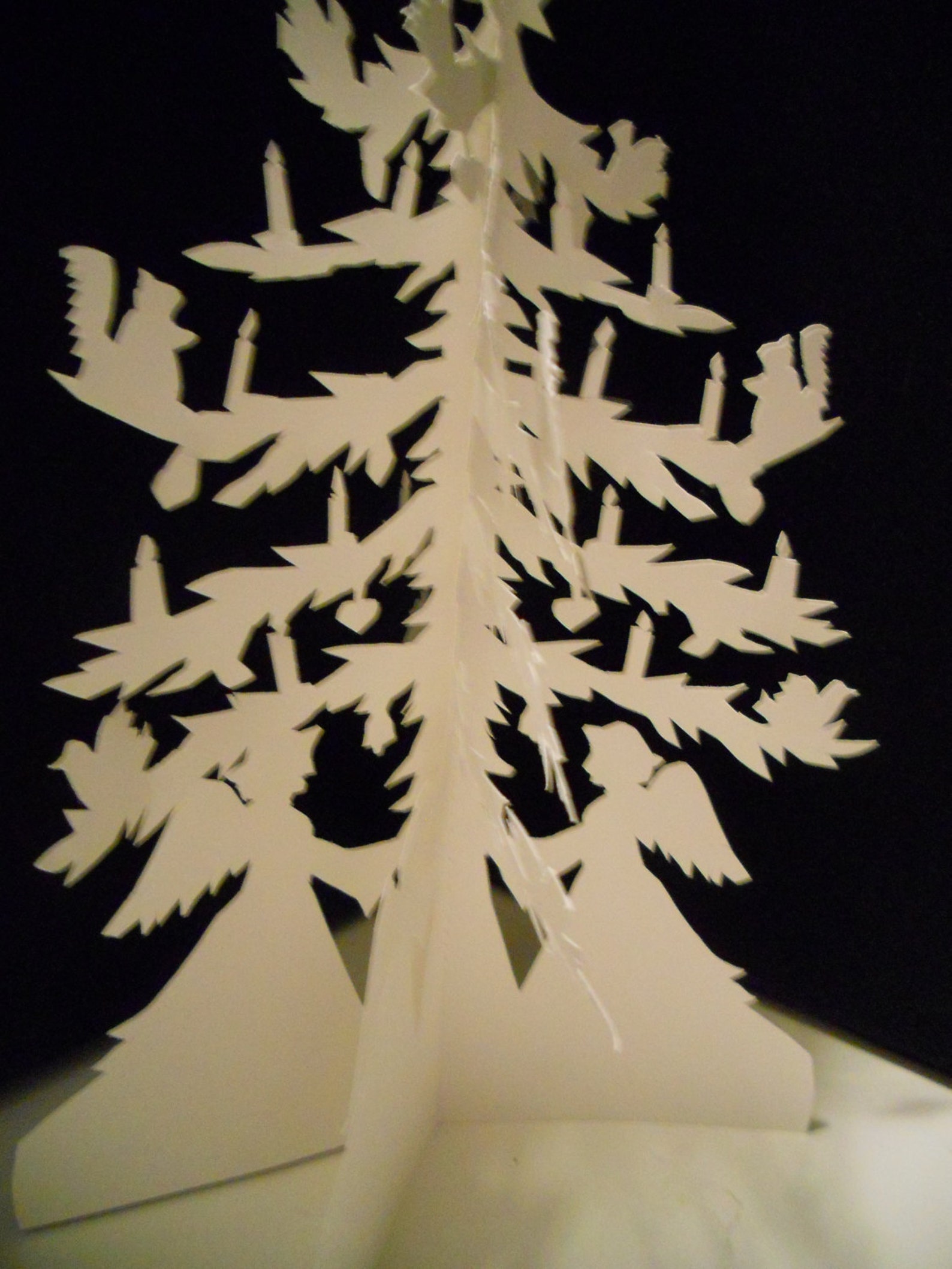 Angel Tree Free-standing Scherenschnitte Paper Sculpture - Beautiful ...