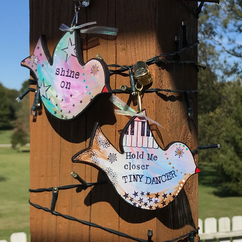 Tiny Dancer, Elton John, Bird Ornament, Piano, Peace Dove, Mothers Day ...