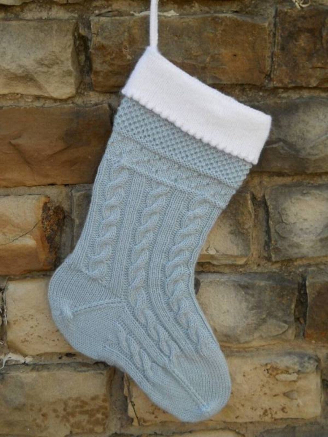Cabled Christmas Stocking Pattern - Etsy