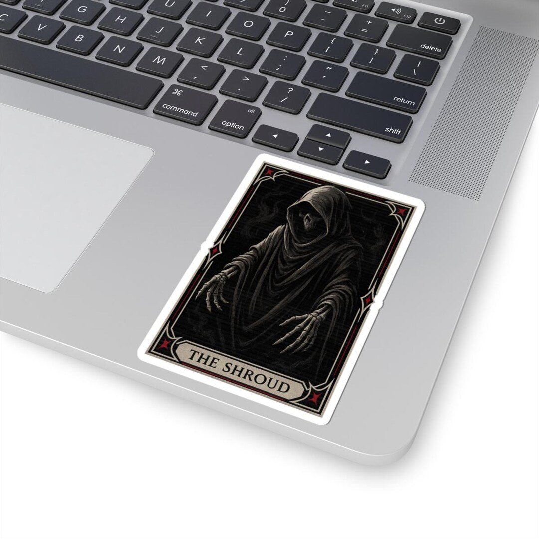 The Shroud Sticker – Gothic Dark Art Laptop Decal Veinline Studio - Etsy
