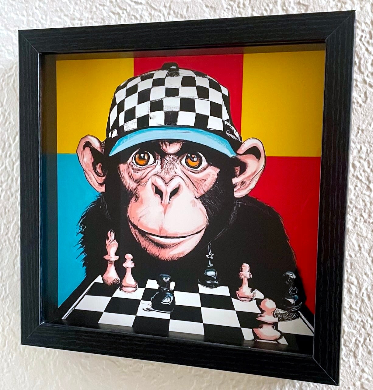 Chess Chimp Pop Art Monkey Signed Digital Art PRINT 9 X 9 Hai Art - Etsy