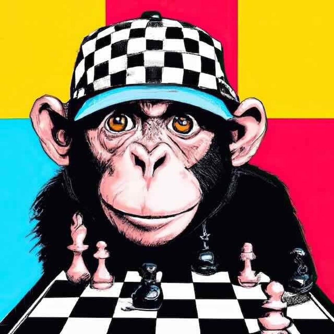 Monkey Art - Chess Chimp - Pop Art Chess Game - Signed Digital Art ...