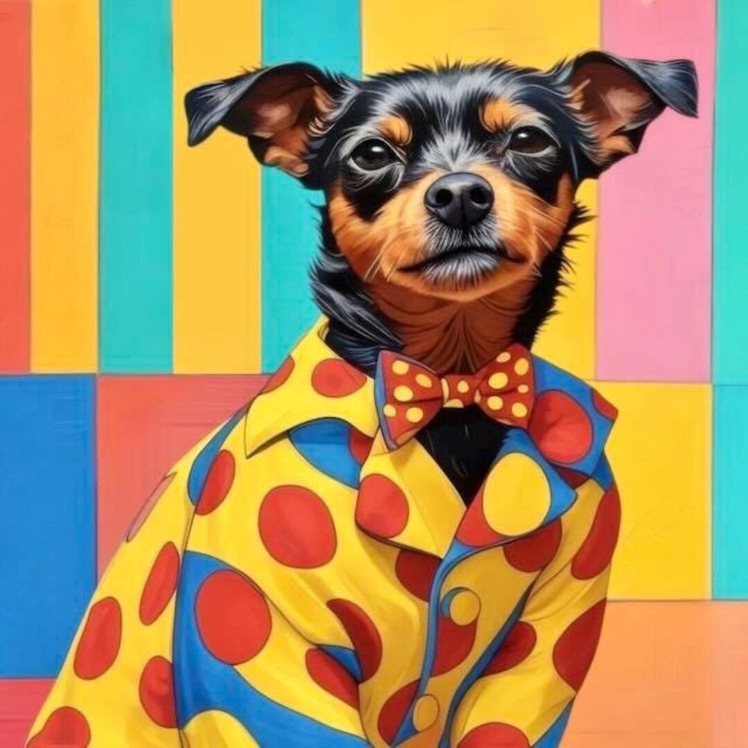 Min Pin Pop Art Print - Miniature Pinscher Wall Art - Min Pin Art Print ...