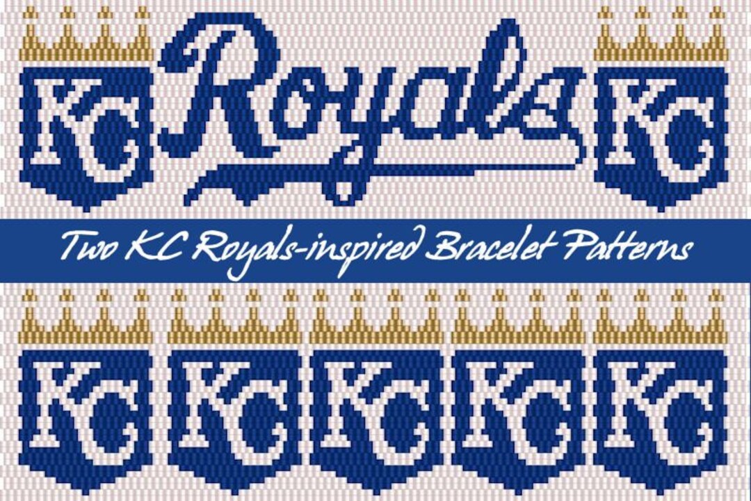 Two Kansas City Royals-inspired 2-drop Peyote Stitch Cuff Bracelet ...