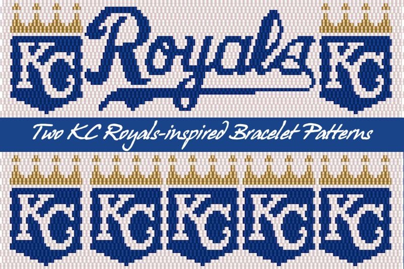 Two Kansas City Royals-inspired 2-drop Peyote Stitch Cuff Bracelet ...