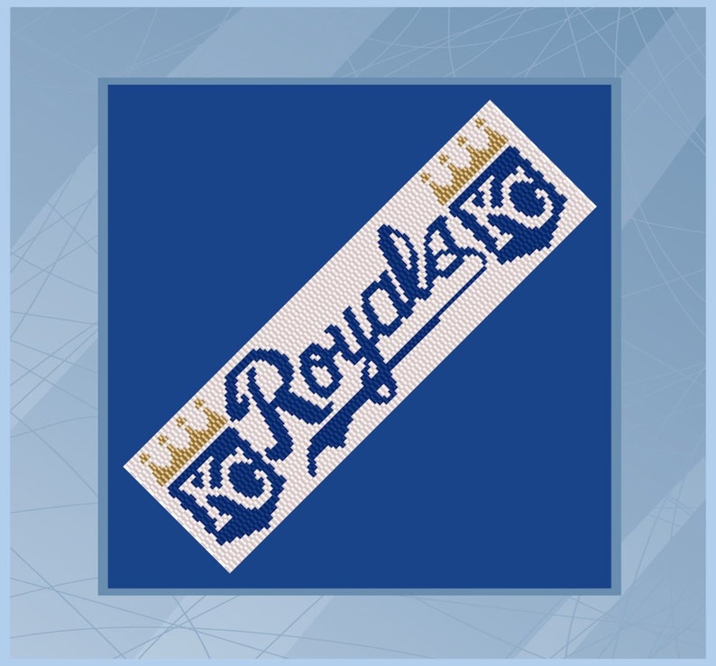 Two Kansas City Royals-inspired 2-drop Peyote Stitch Cuff Bracelet ...