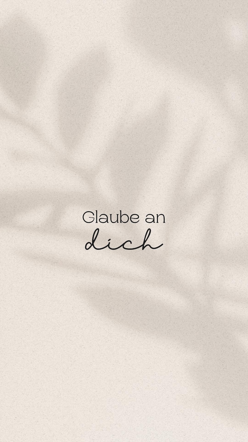 Motivationsposter – Glaube an dich – Minimalistische Wandkunst mit ...