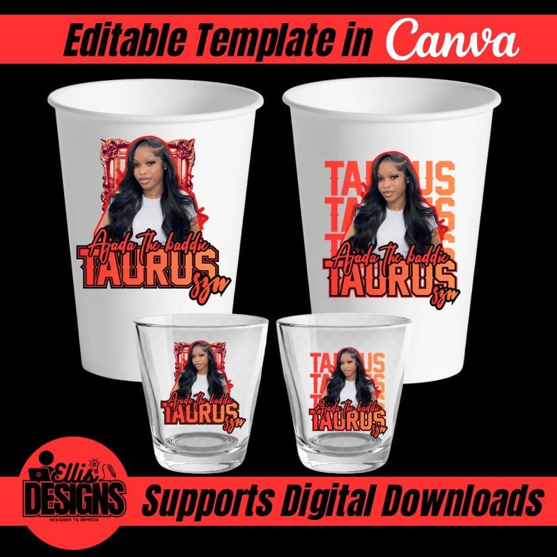 Spring Cup Template Png - Etsy