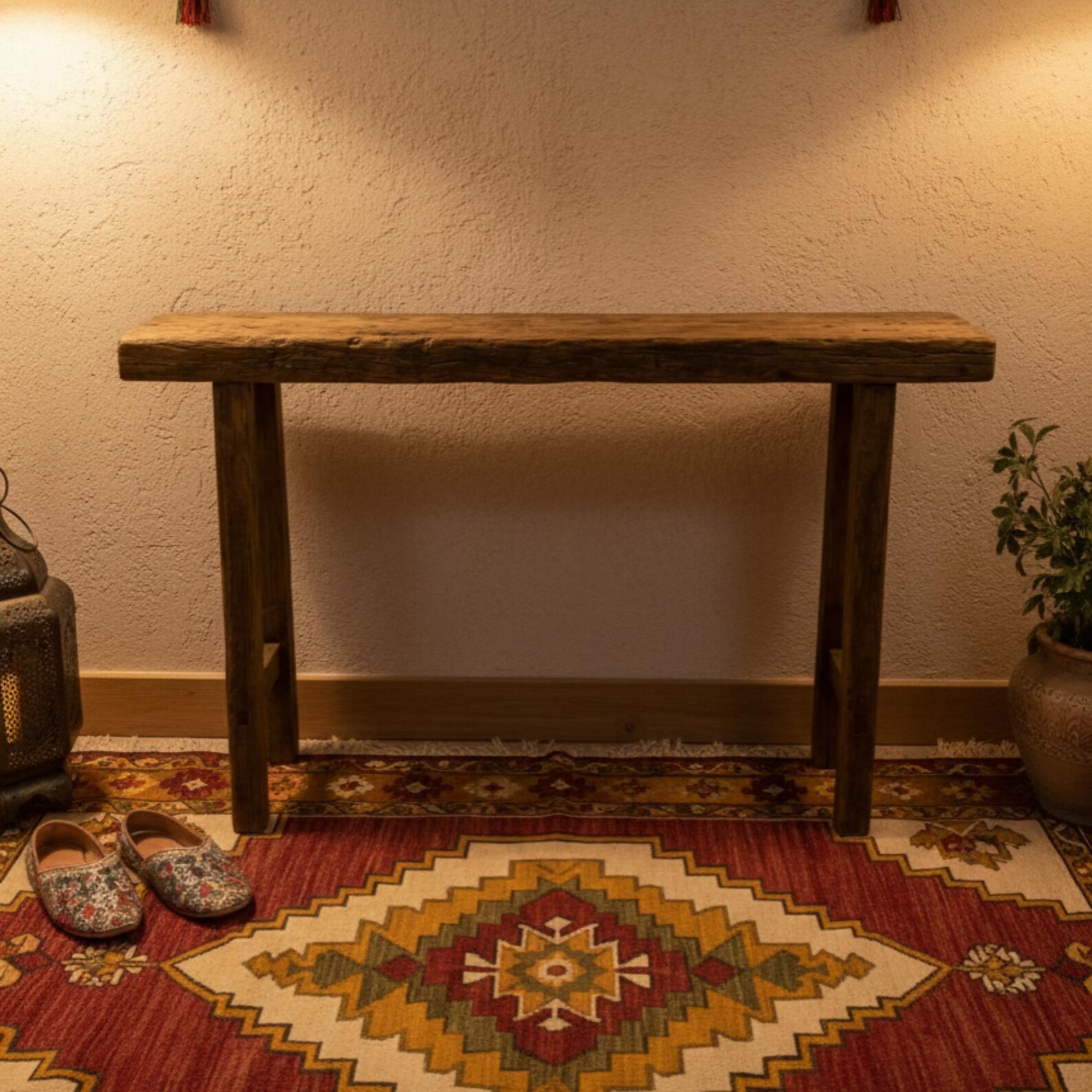 Handmade Live Edge Wood Console Table, Rustic Hallway Entryway Console ...