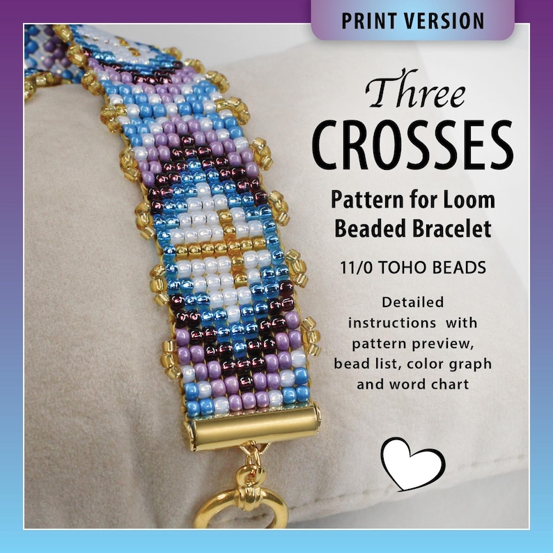 A Printed Copy of the Beaded Loom Pattern for THREE CROSSES. - Etsy