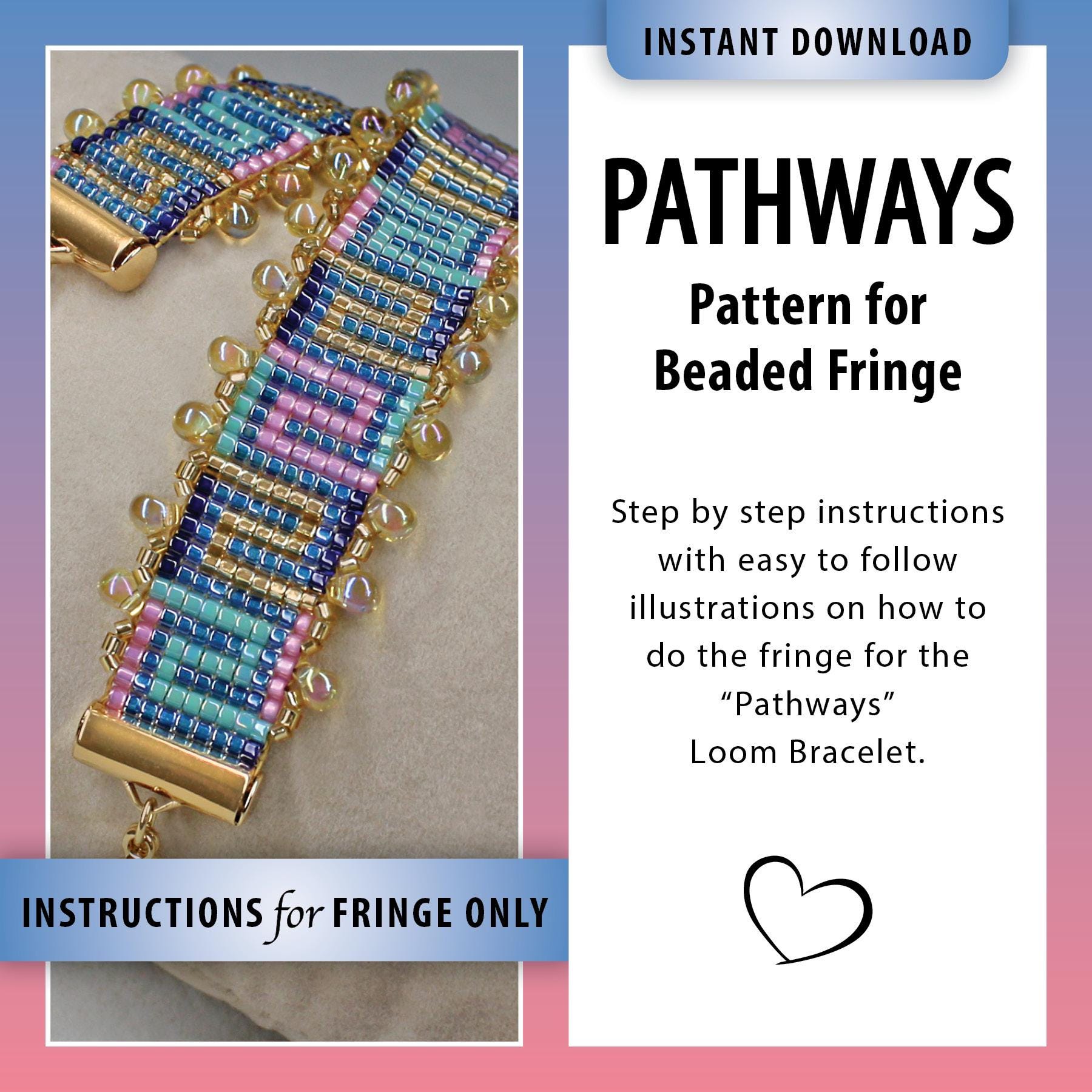Detailed Fringe Instructions for Pathways Loom Bracelet, Fringe Only - Etsy