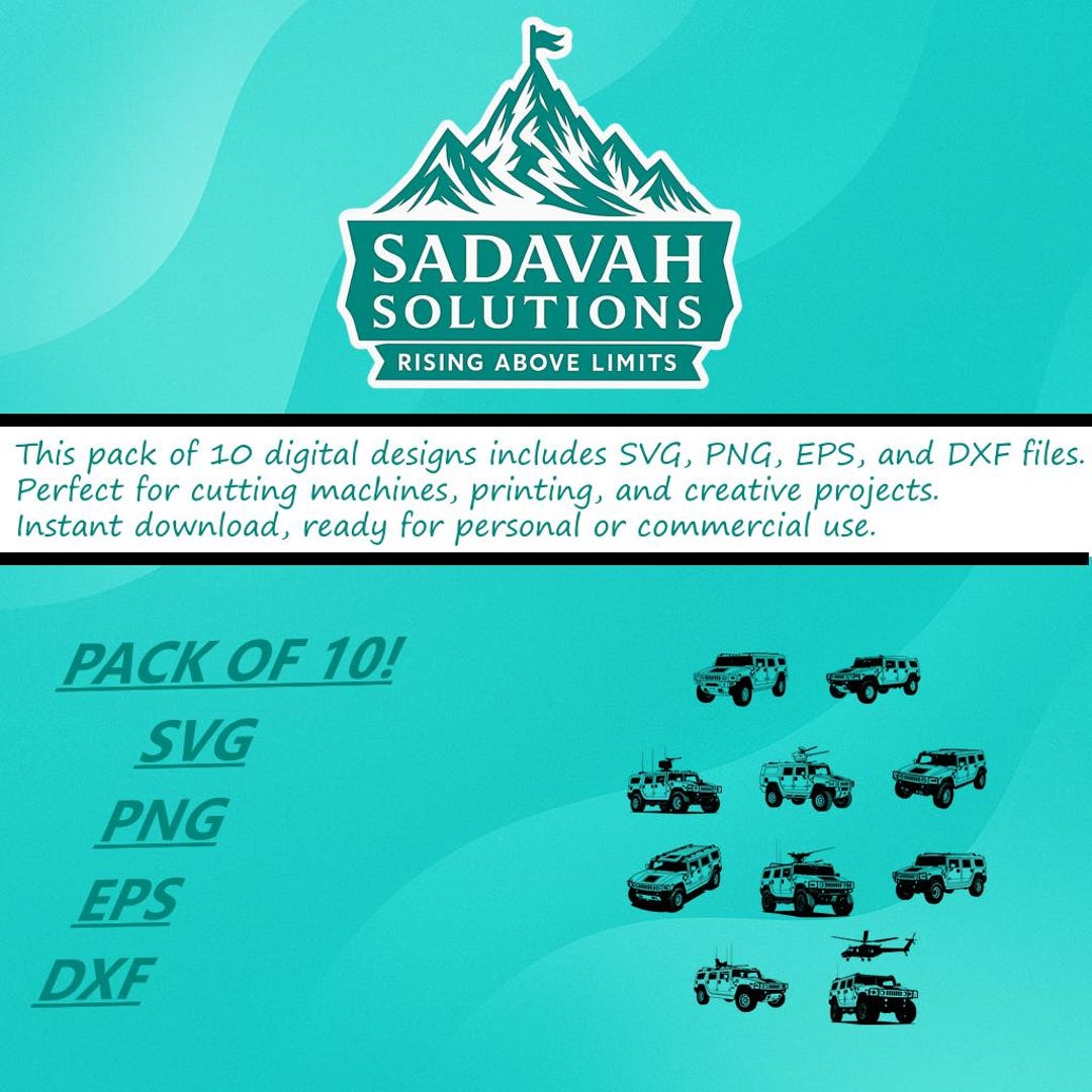 Hummer | SVG DXF EPS + Png | Instant Download - Etsy