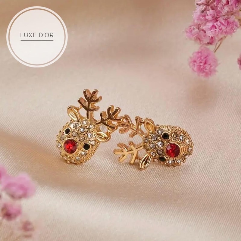 Reindeer Bell Earrings - Etsy UK