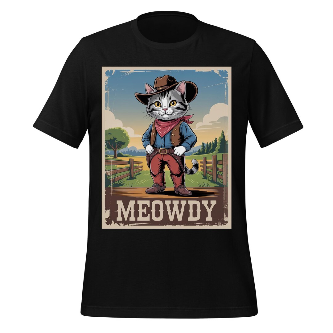 Cowboy Cat 'meowdy' PNG: Western Kitty Digital Download - Etsy