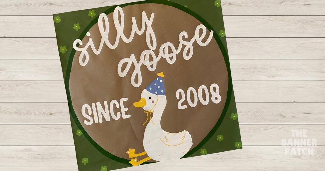 Silly Goose Hand Painted Banner, Goose Birthday or Baby Shower ...