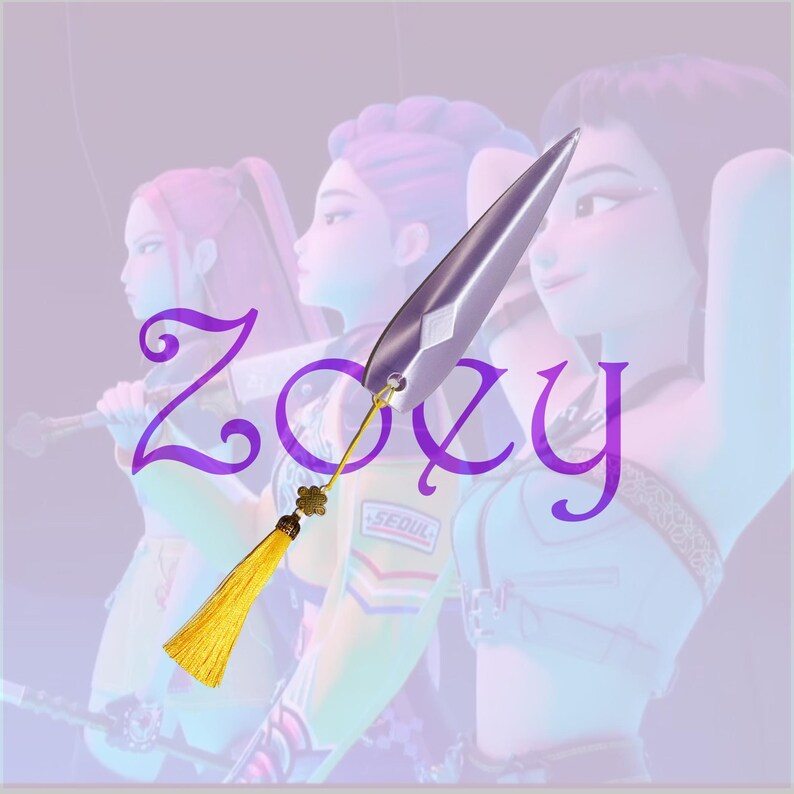 Zoey's Glaive Prop – K-pop Demon Hunter Cosplay Weapon, PLA 3D Printed ...