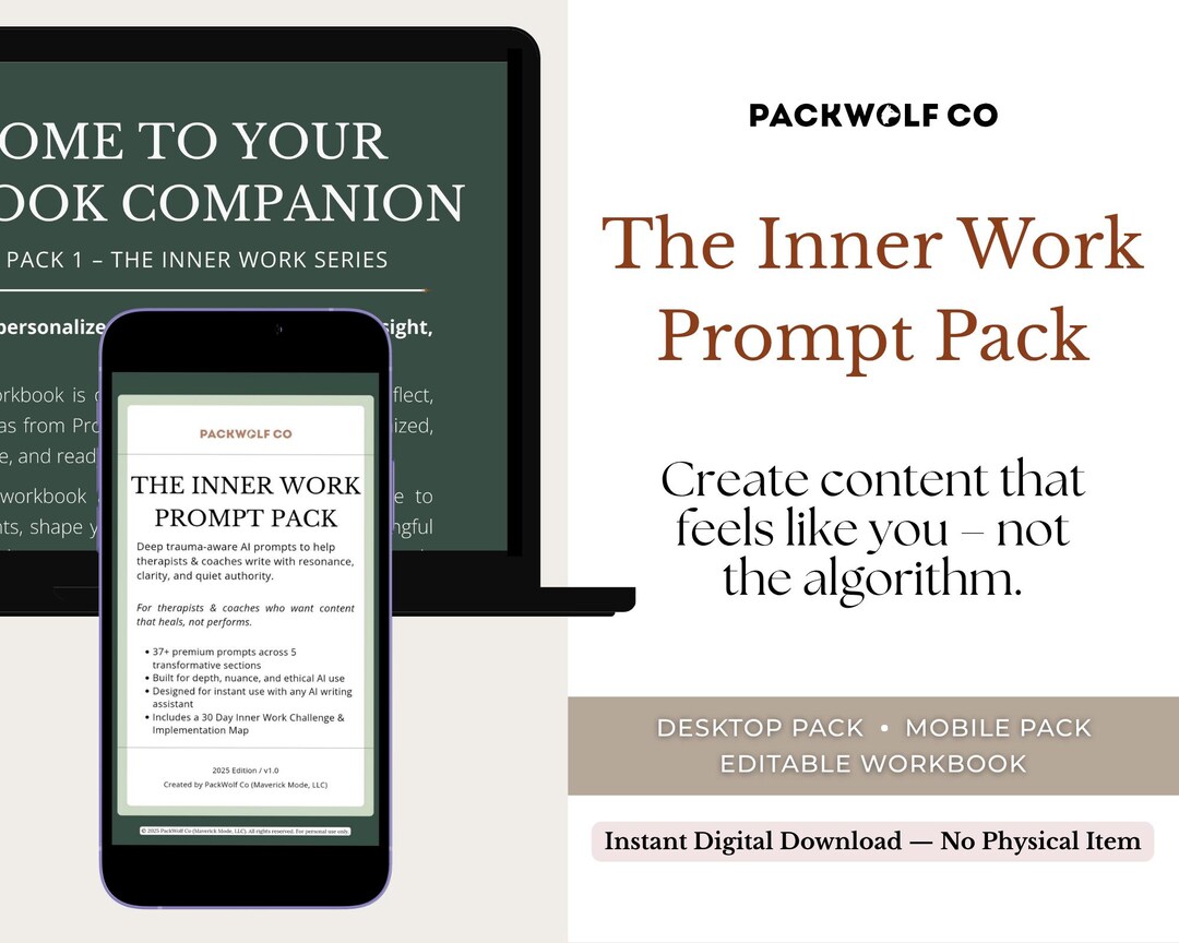 AI Writing Prompt Pack Bundle - Standard + Mobile + Workbook | Brand ...