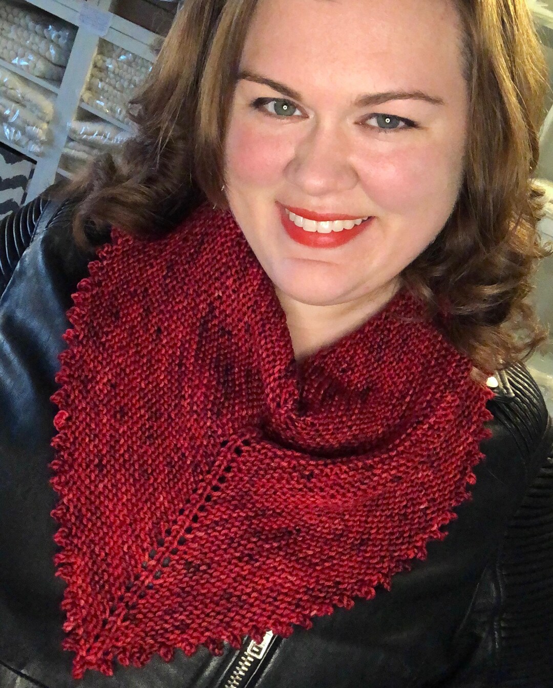 Triangle Knit Shawl Pattern | Easy Pattern for DK Weight Yarn ...