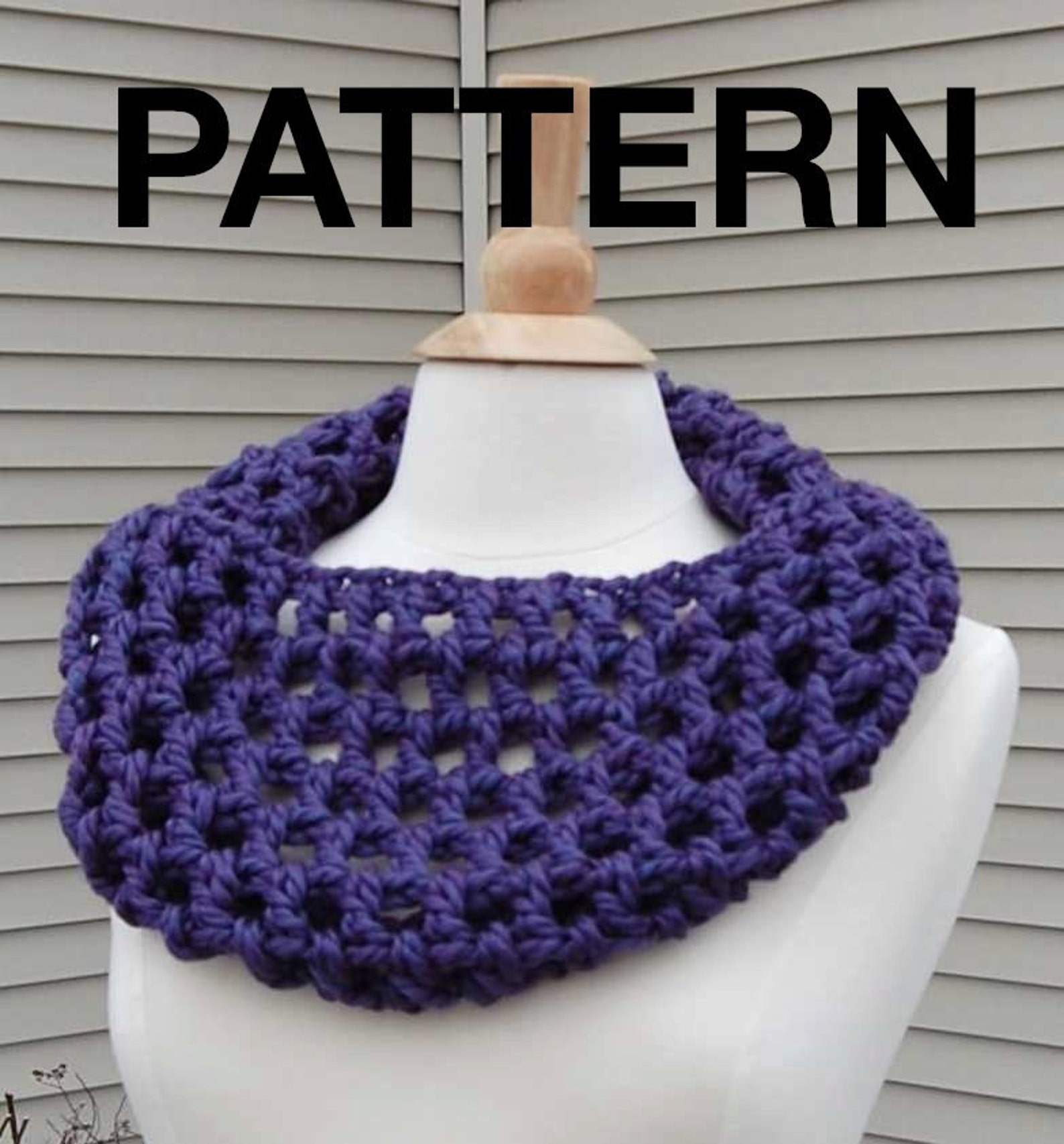 Crochet Cowl Pattern Easy Cowl Crochet Pattern PDF Download | Etsy