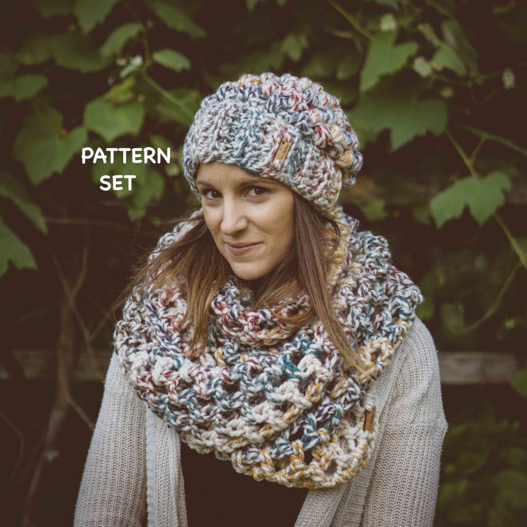 Chunky Puff Beanie & Ollie Scarf Set - Easy Crochet Pattern With Super ...