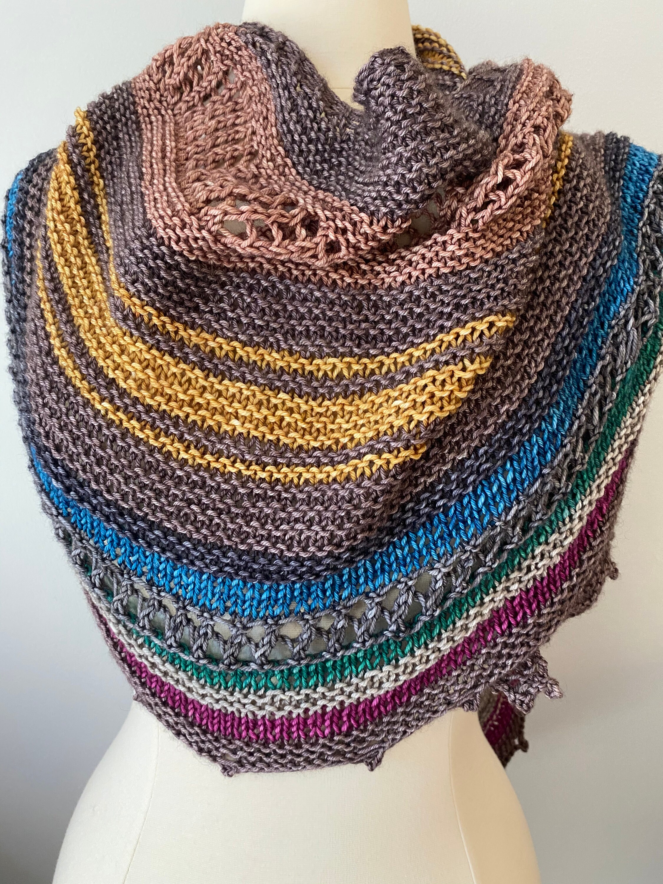 Eastbound Knit Shawl Pattern - Advanced Beginner - DK Weight Yarn DIY ...