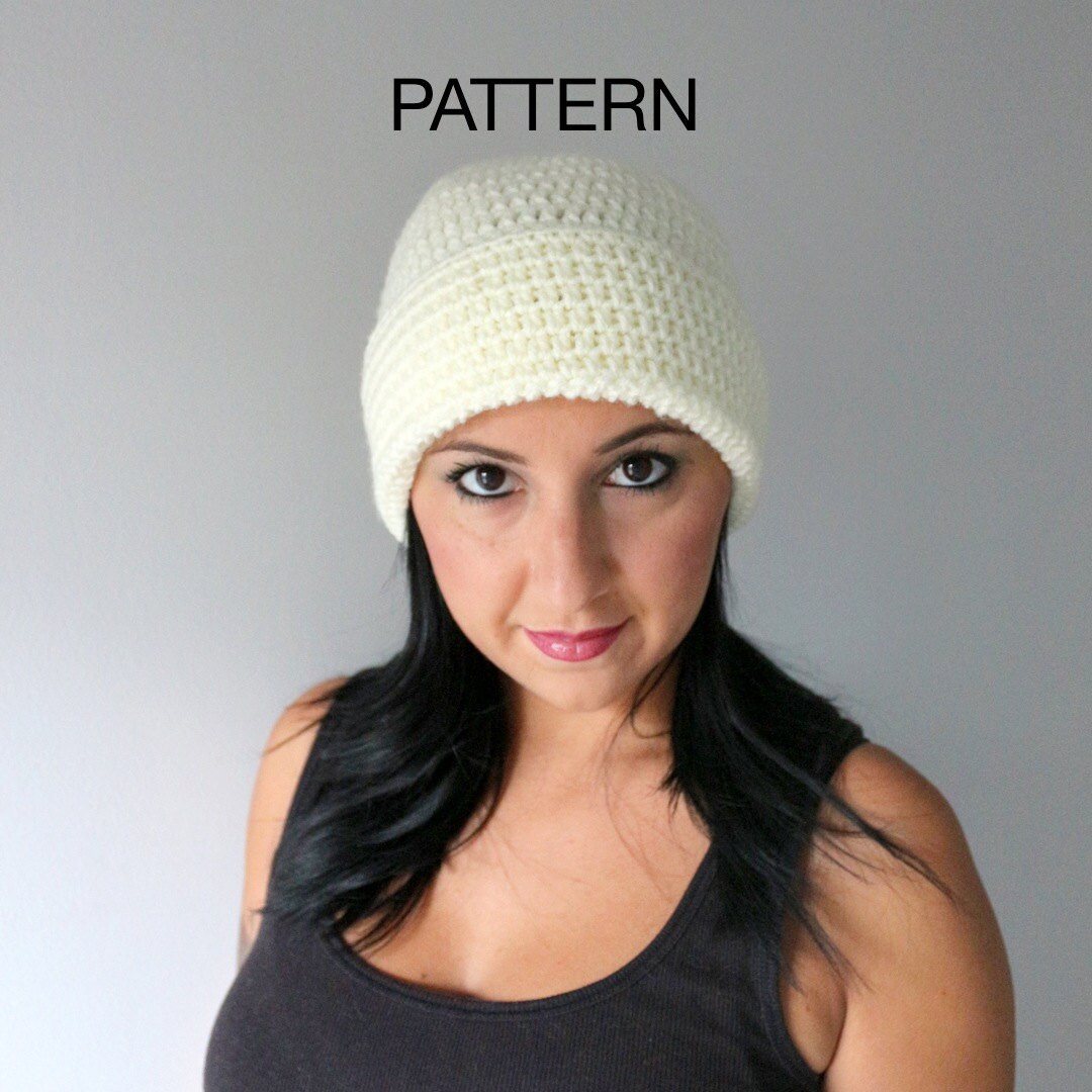Wide Brim Watchman Beanie Crochet Pattern PDF - Beginner Classic Beanie ...