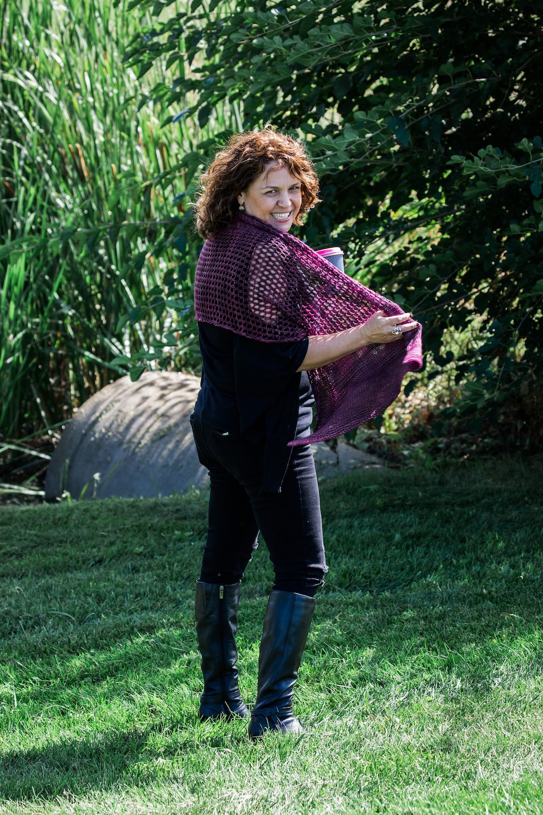 Beginner Lacey Shawl Wrap Knitting Pattern Easy Knit Lace - Etsy