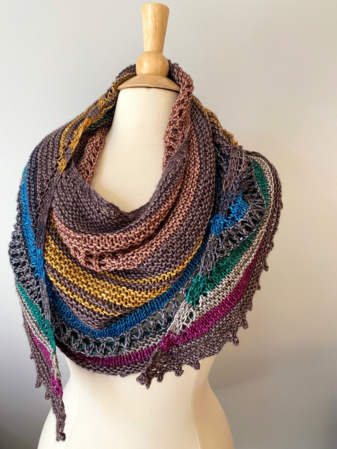 Eastbound Knit Shawl Pattern - Advanced Beginner - DK Weight Yarn DIY ...