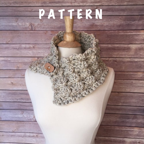 Chunky Crochet Cowl Pattern Chunky Scarfie Crochet Pattern - Etsy