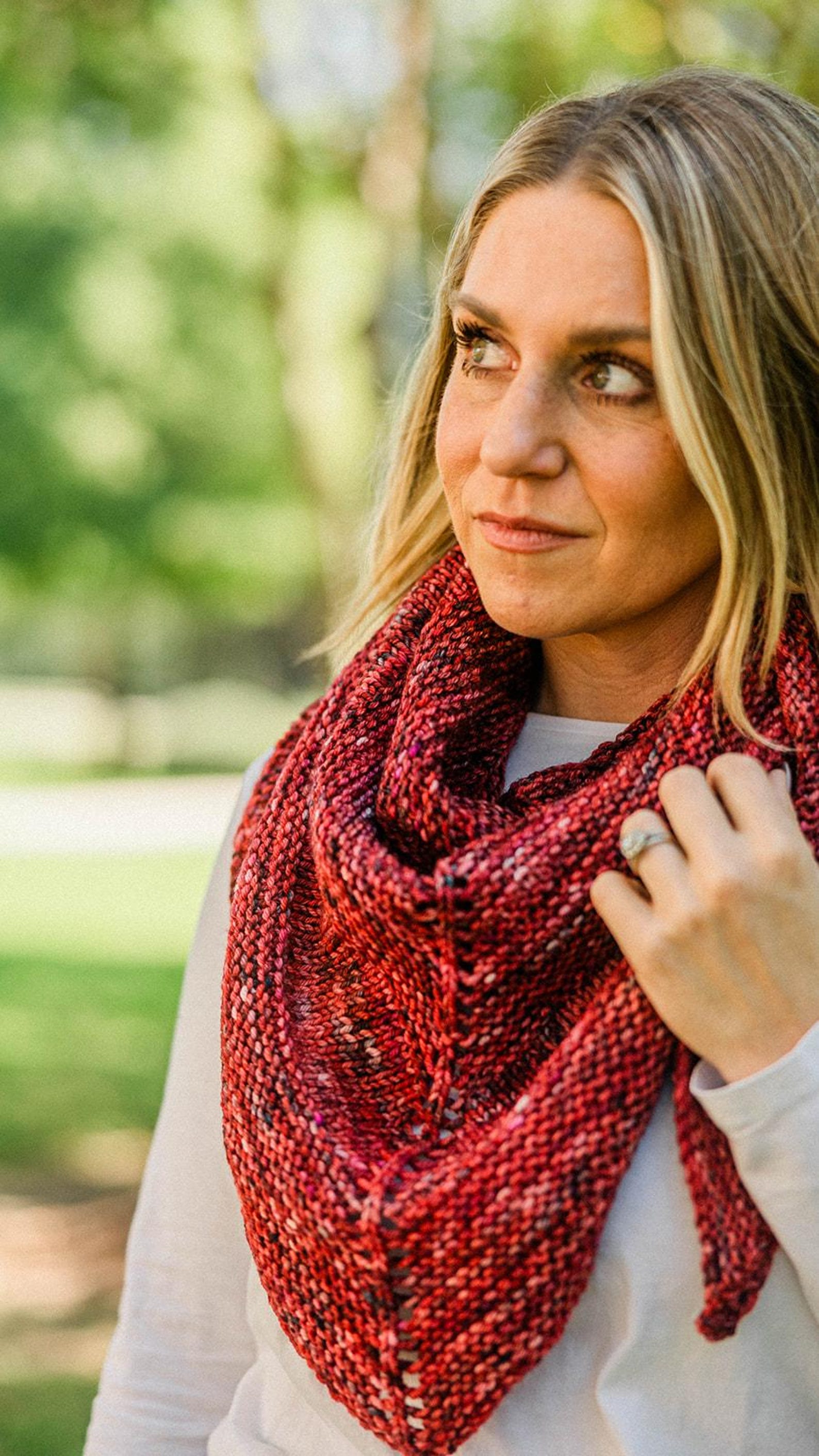 Triangle Knit Shawl Pattern | Easy Pattern for DK Weight Yarn ...